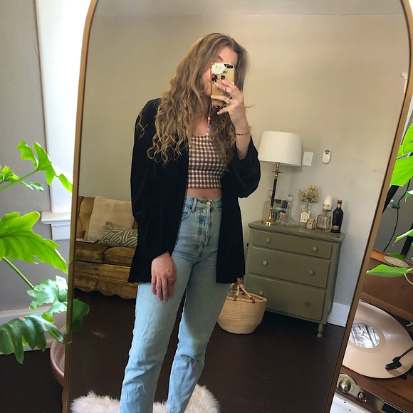 Jackets & Coats | Vintage Black Velvet Dusterblazer | Poshmark